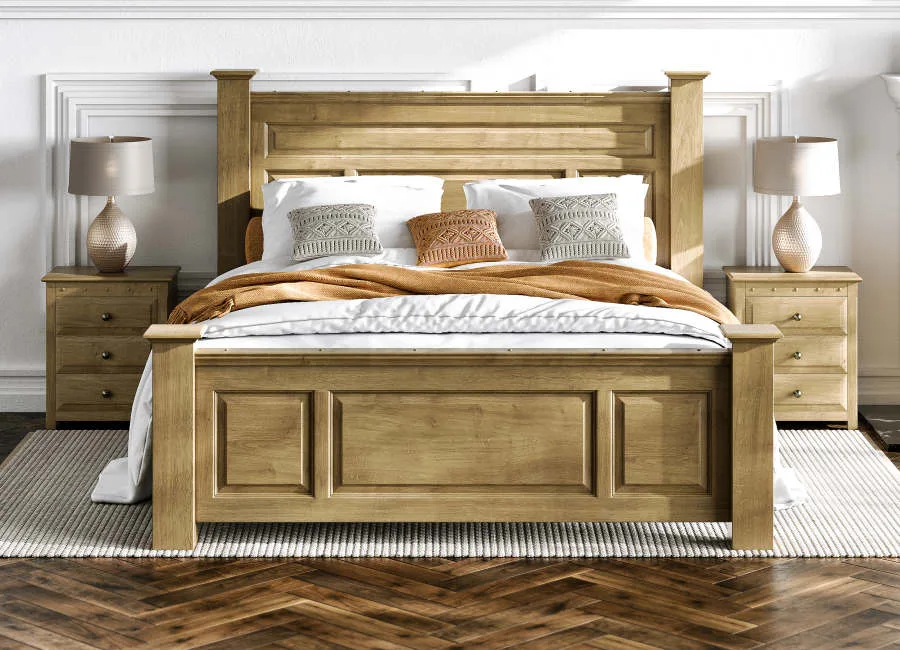 Large Solid Oak Ambassador Bed Frame with Free Delivery