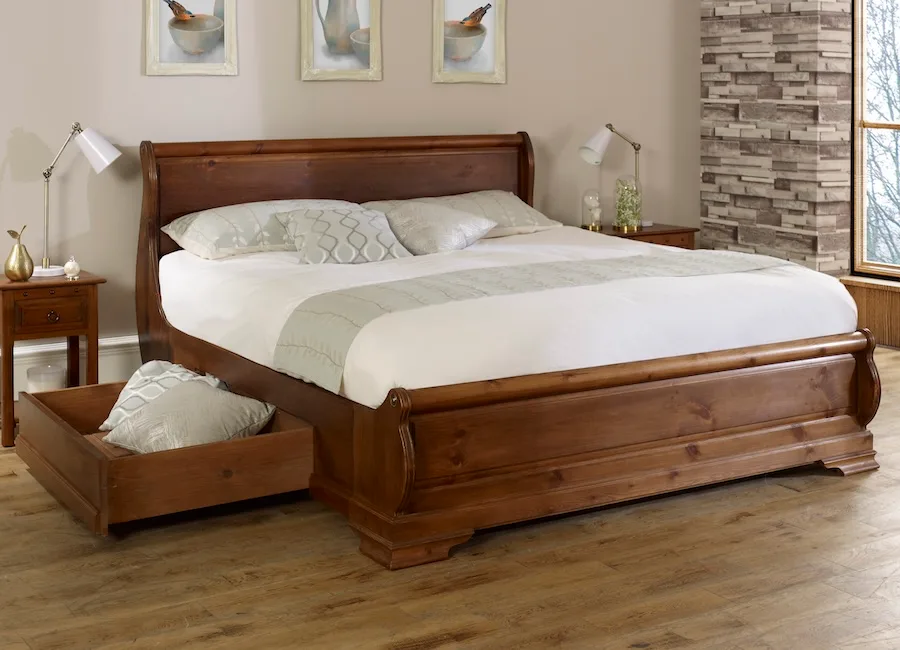 Handcrafted Parisienne French Sleigh Bed with Free Delivery