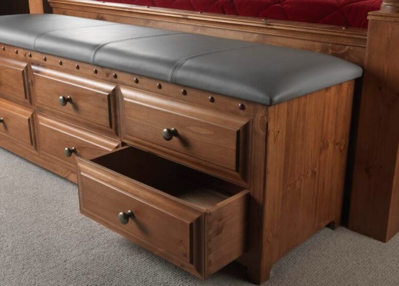 Solid Wood Blanket Box with Drawers Handcrafted in the UK