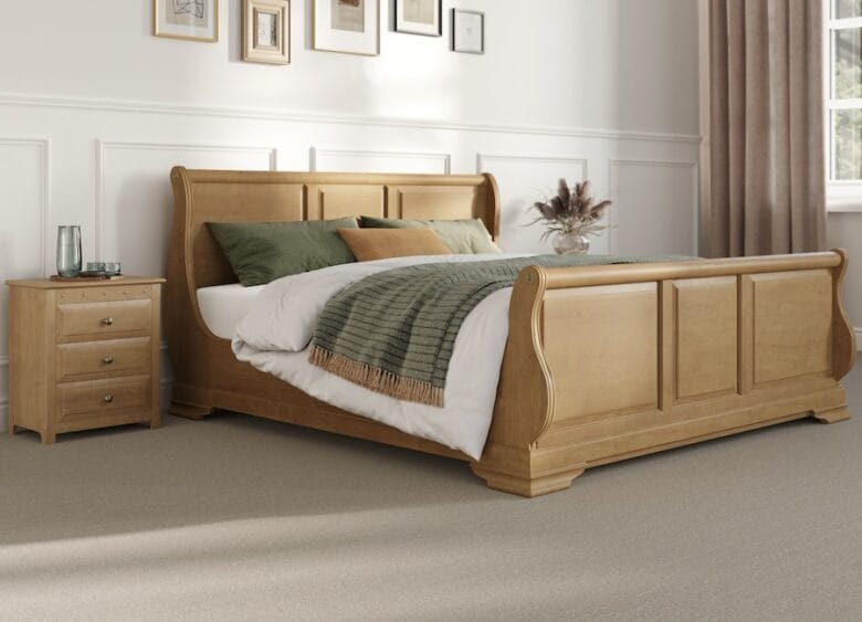 Toulouse Sleigh Bed Handcrafted in the UK | Revival Beds